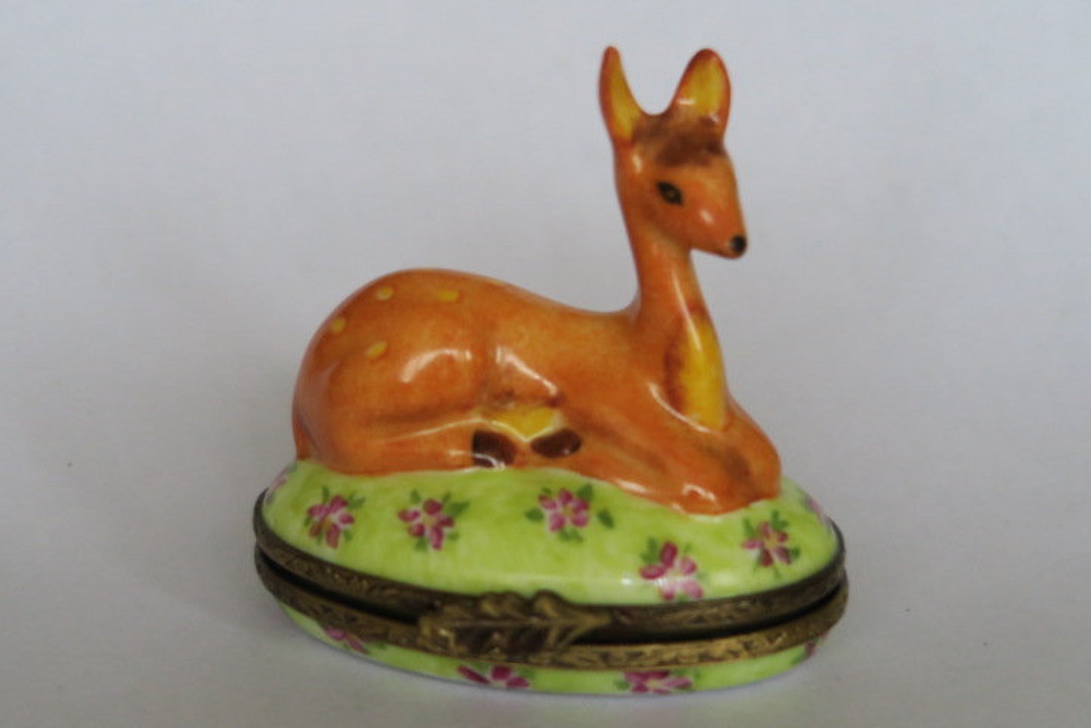 Limoges Deer France Peint Main Porcelain Trinket Box - Etsy