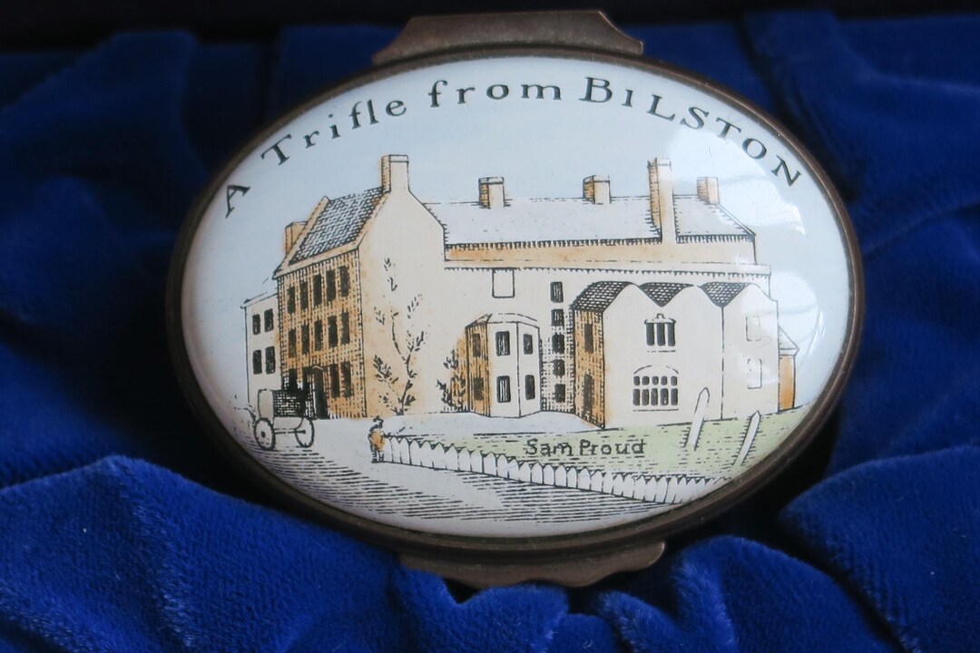 Halcyon Days "a Trifle From Bilston" Enamel Oval Trinket Pill Box Boxed. - Etsy Canada