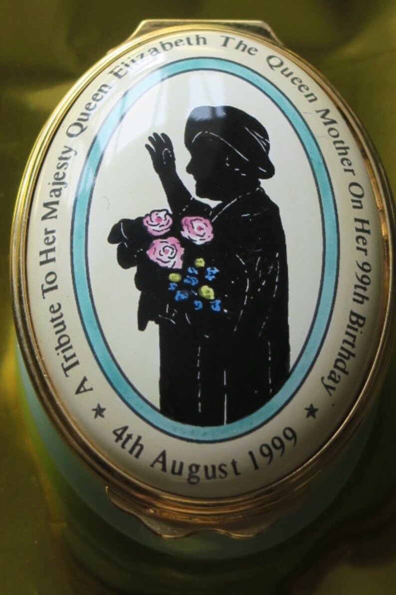 Halcyon Days Queen Mother 99th Birthday Trinket Box Le,collectors ...