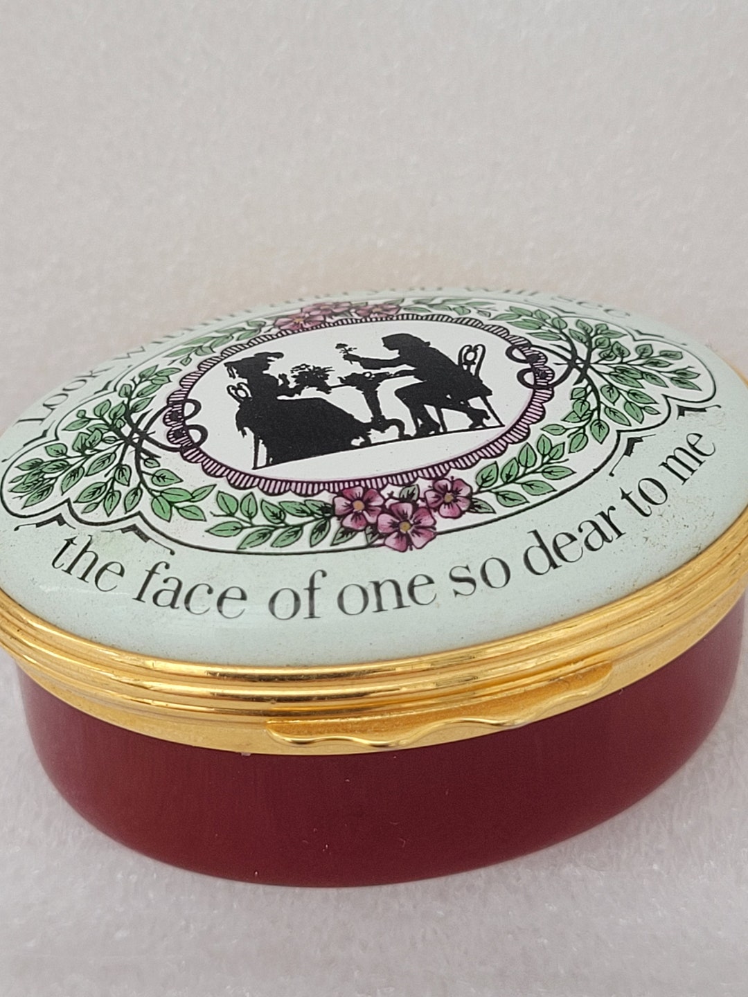 Halcyon Days Enamels Trinket Box Look Within..mirror 25th Anniversary ...