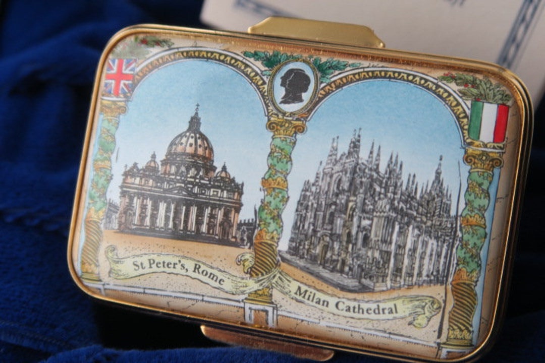 Halcyon Days Queen State Visit to Italy Trinket Box Ltd Ed - Etsy