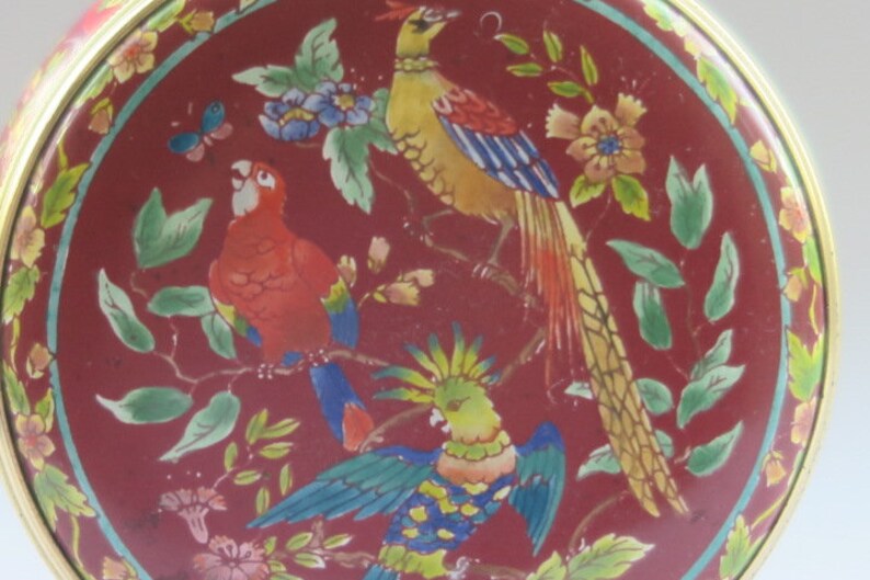 Halcyon Days English Enamels Birds of Paradise Kakadu Parrots Trinket ...