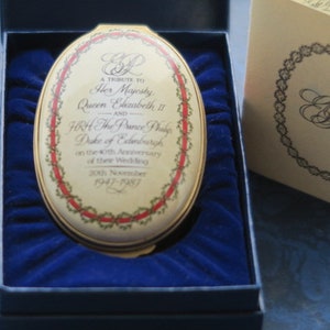 Halcyon Days Queen Elizabeth II 40th Wedding Enamel Box 1987 - Etsy