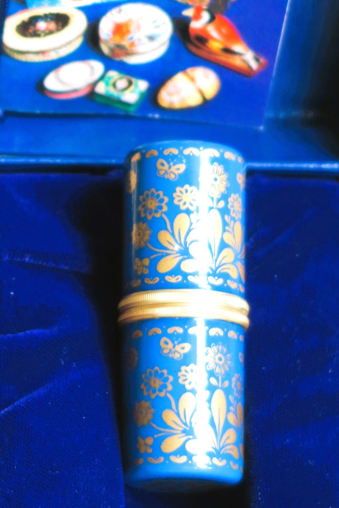 Rare Halcyon Days Enamel Needle Case , Boxed - Etsy
