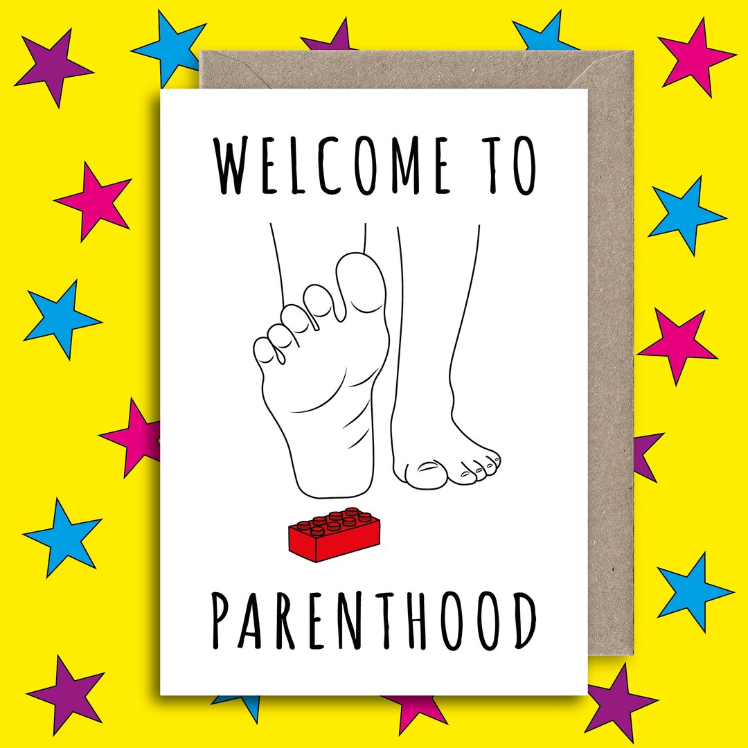 Funny New Baby Card Birth Cards New Parents Card Welcome to Parenthood ...