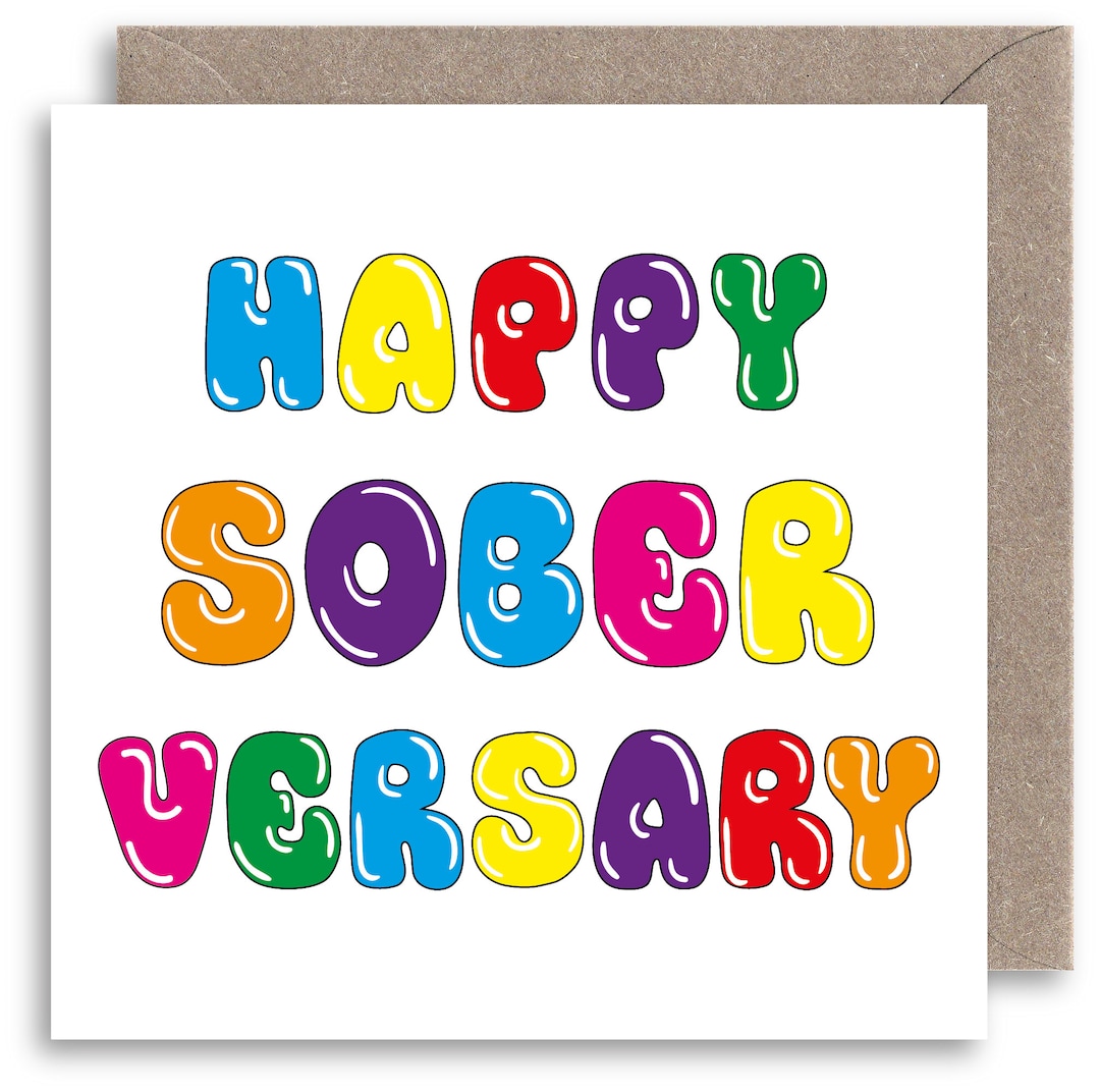 Happy Soberversary Card ∙ Sobriety ∙ Congratulations ∙ Sober ∙ ...