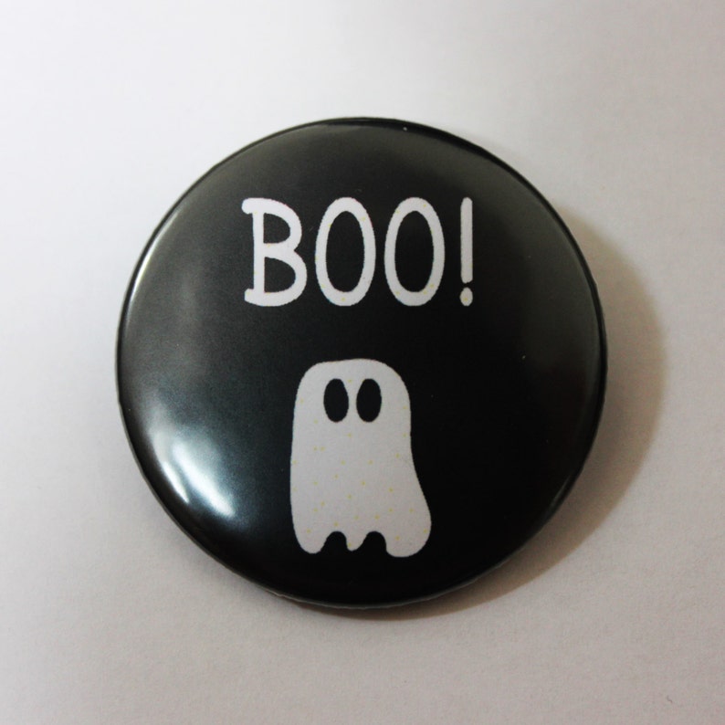 Cute Retro Button Pin Badge Fun Halloween Pin Boo Ghost - Etsy