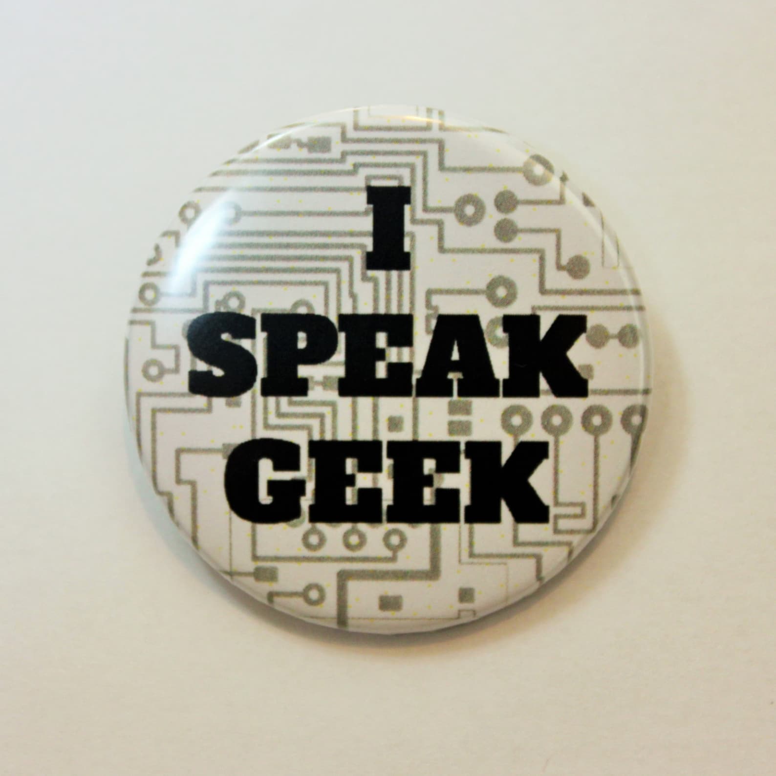Funny Button Pin Badge I Speak Geek Pin Badge Cute Geek | Etsy