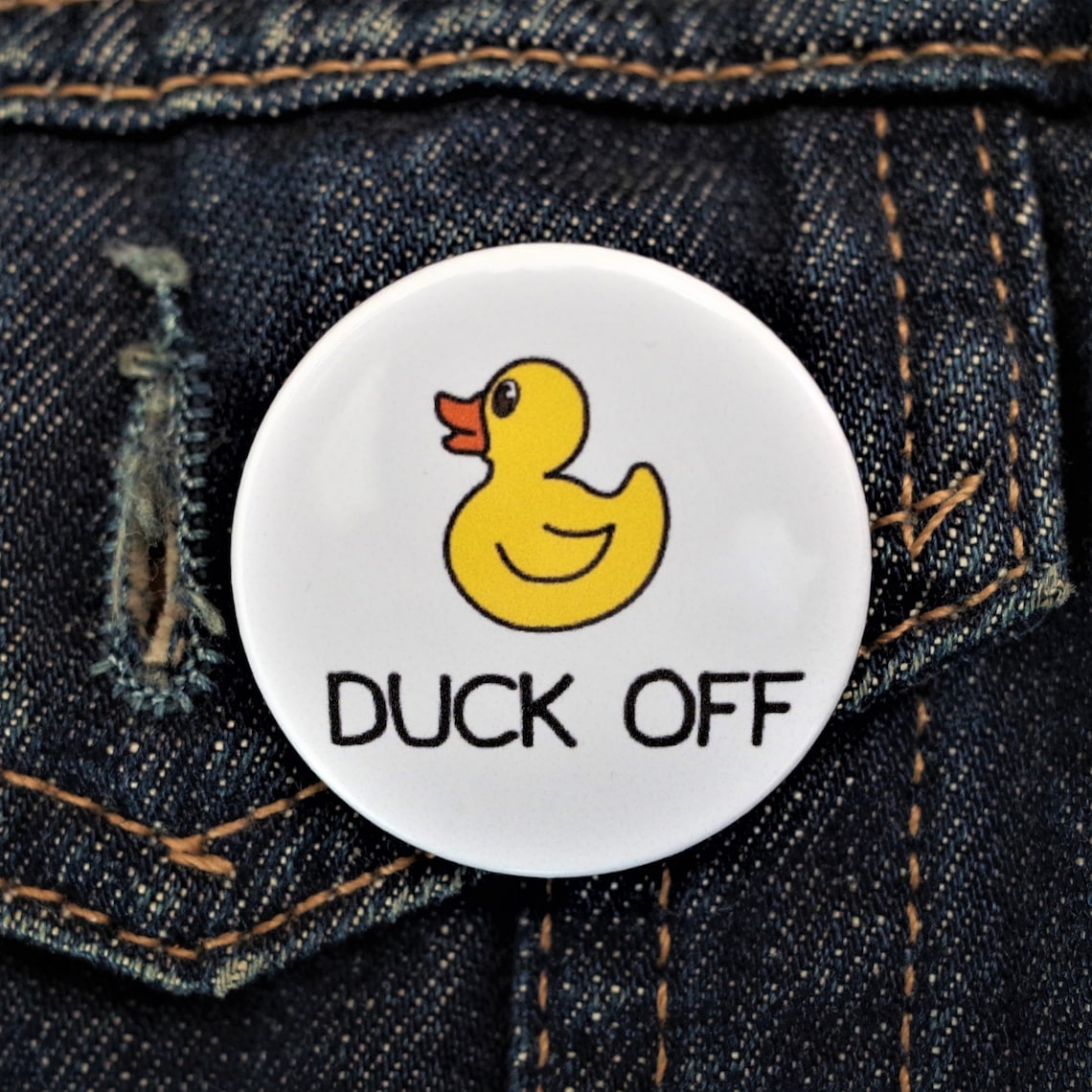 Funny Duck Button Pin Badge Duck off Pin Badge Cute Rubber - Etsy UK