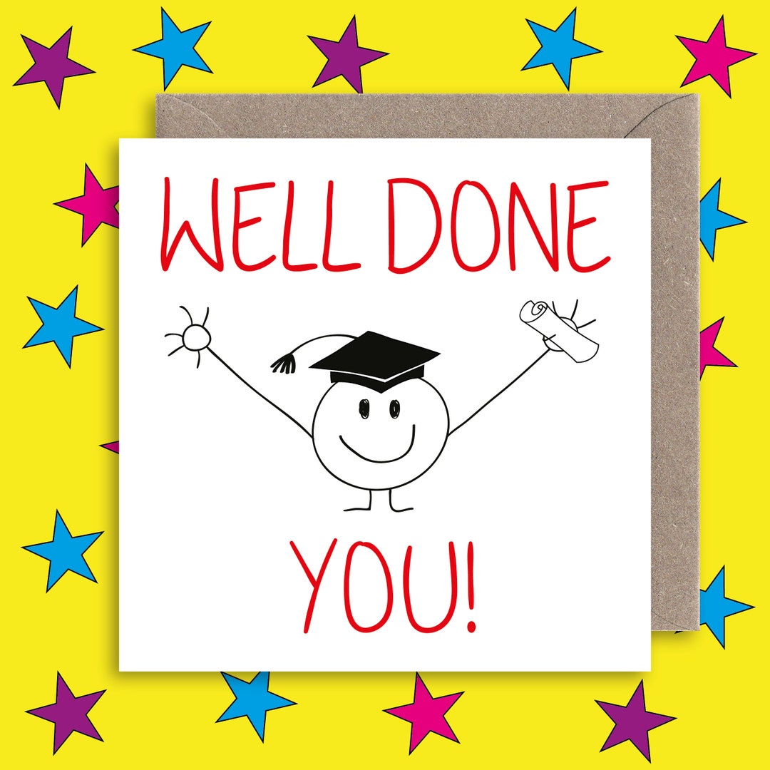 Well Done Graduation Card ∙ Congratulations Card ∙ College University ...