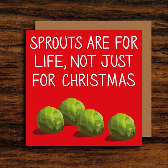 Funny Sprout Christmas Card Christmas Dinner Card Sprouts | Etsy UK