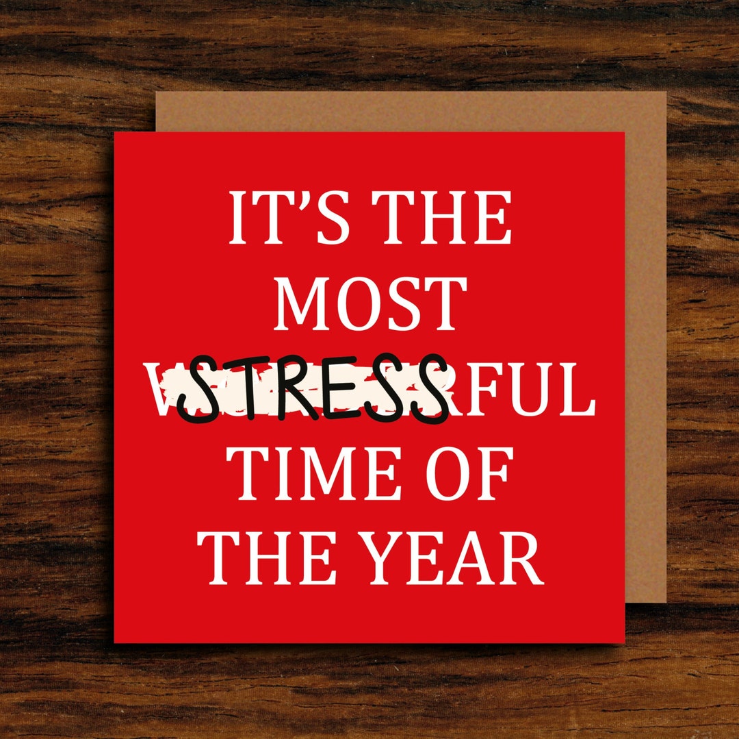 Funny Christmas Card It's the Most Stressful Time of the Year Joke Rude ...