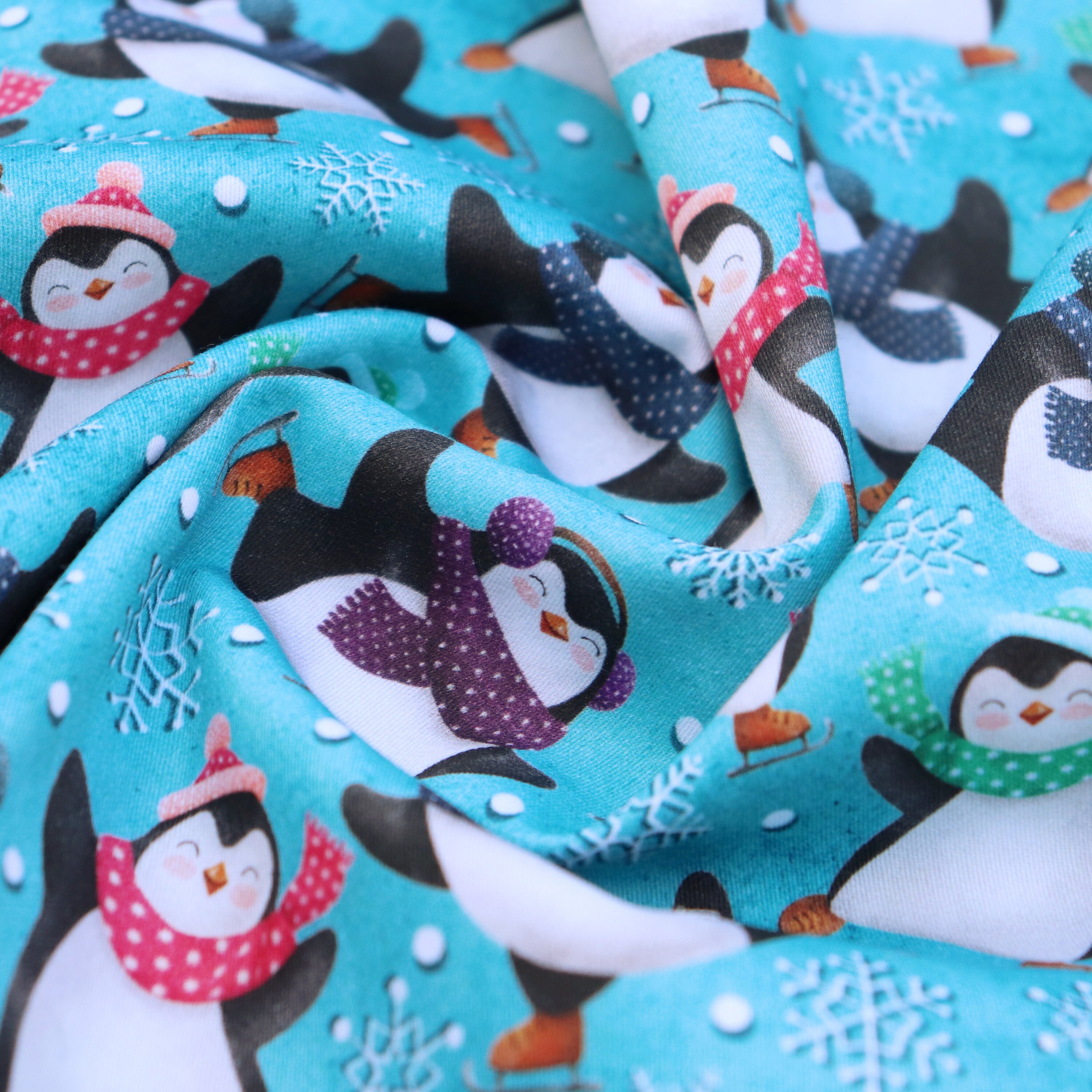 Original fabric with digital print on 100% cotton penguins | Etsy