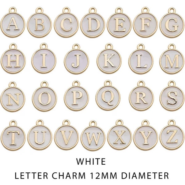 Enamel Letter Charms - Etsy