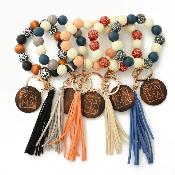 Mama Beaded Keychain - Etsy