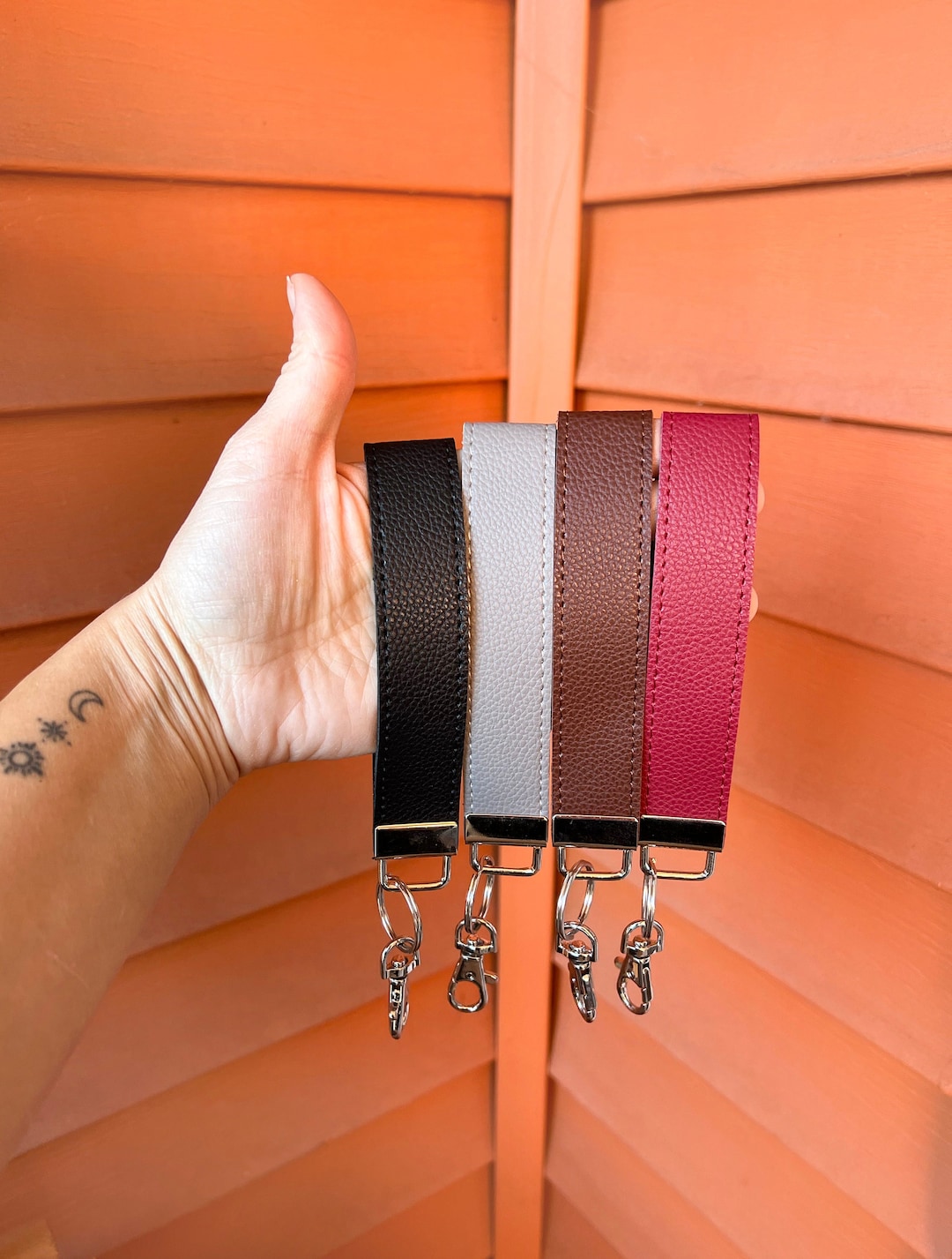 Wristlet Strap Keychain Wristlet Leather Keychain - Etsy