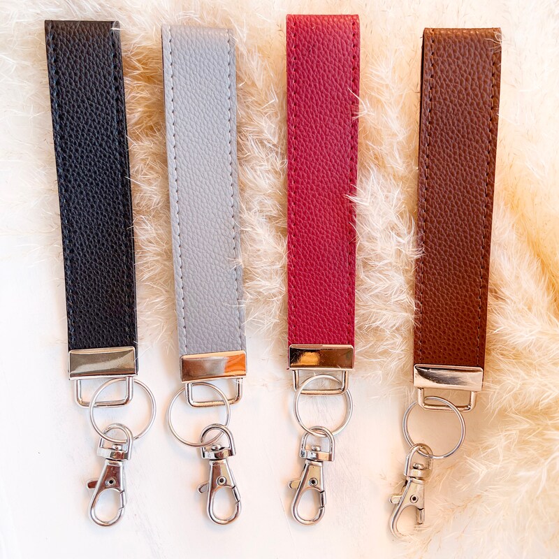 Genuine Leather Wristlet for Keys - Etsy