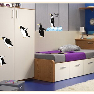 Cute Penguin Diving Wall Decal Penguin Sticker Penguin - Etsy