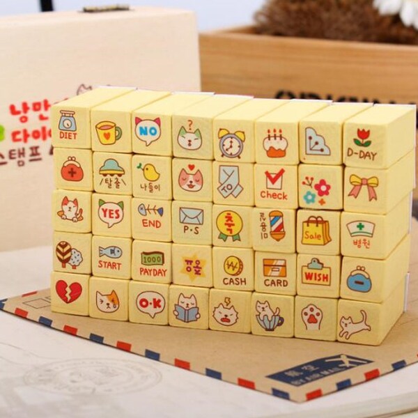 Korean Stamp Set - Etsy