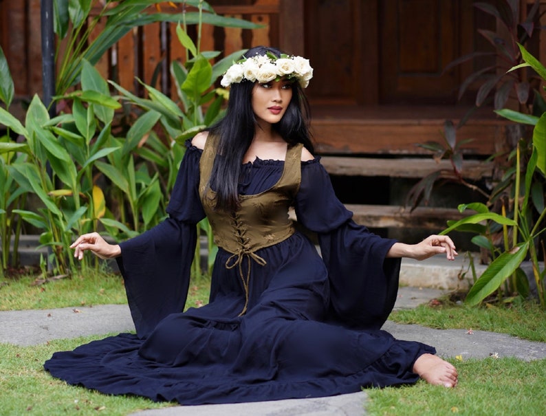 Renaissance Costume Ren Faire 2 Pcs Set Goddess Maxi Dress - Etsy