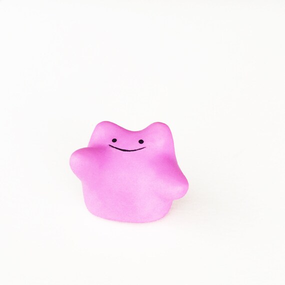 Items similar to Mini Pokemon Series : Ditto Inspired Clay Figurine on Etsy