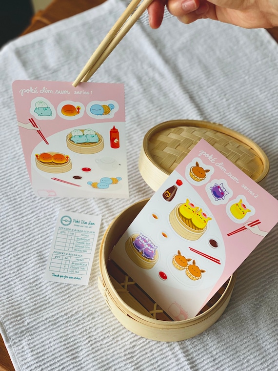 Pokemon Dim Sum Food Matte Vinyl Sticker Sheet - Etsy
