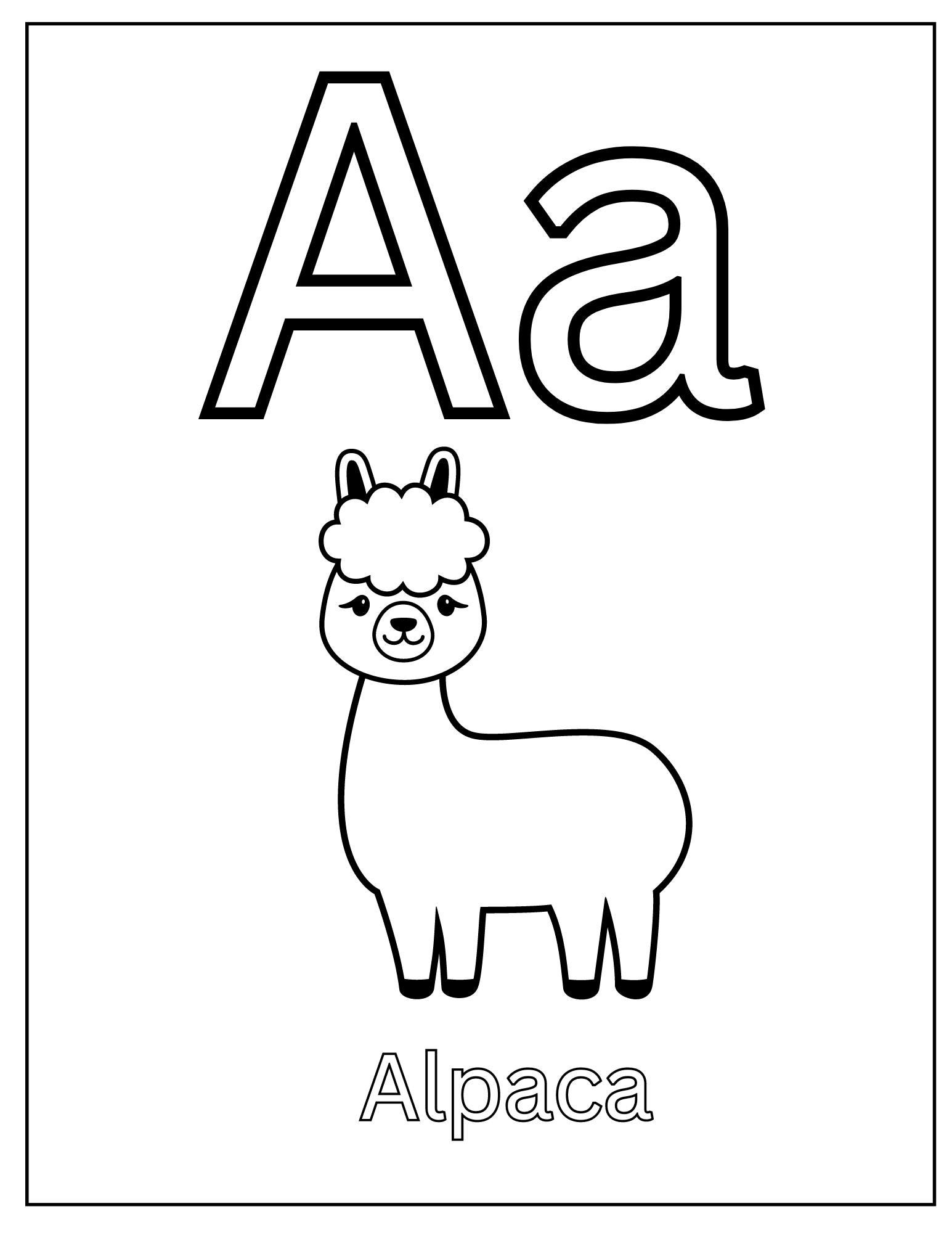 Animals & Letters | Coloring Pages for Classrooms/homeschool/learning ...