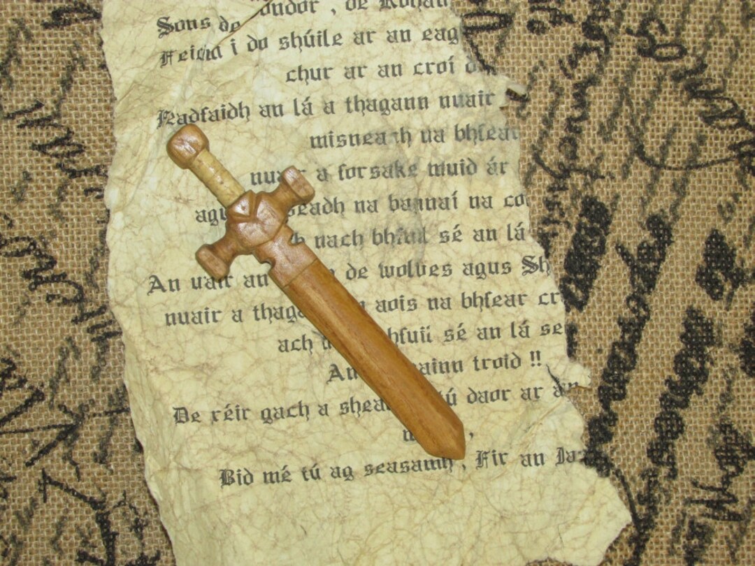 Hand Carved Miniature Broadsword W/ Wall Mount OOAK - Etsy