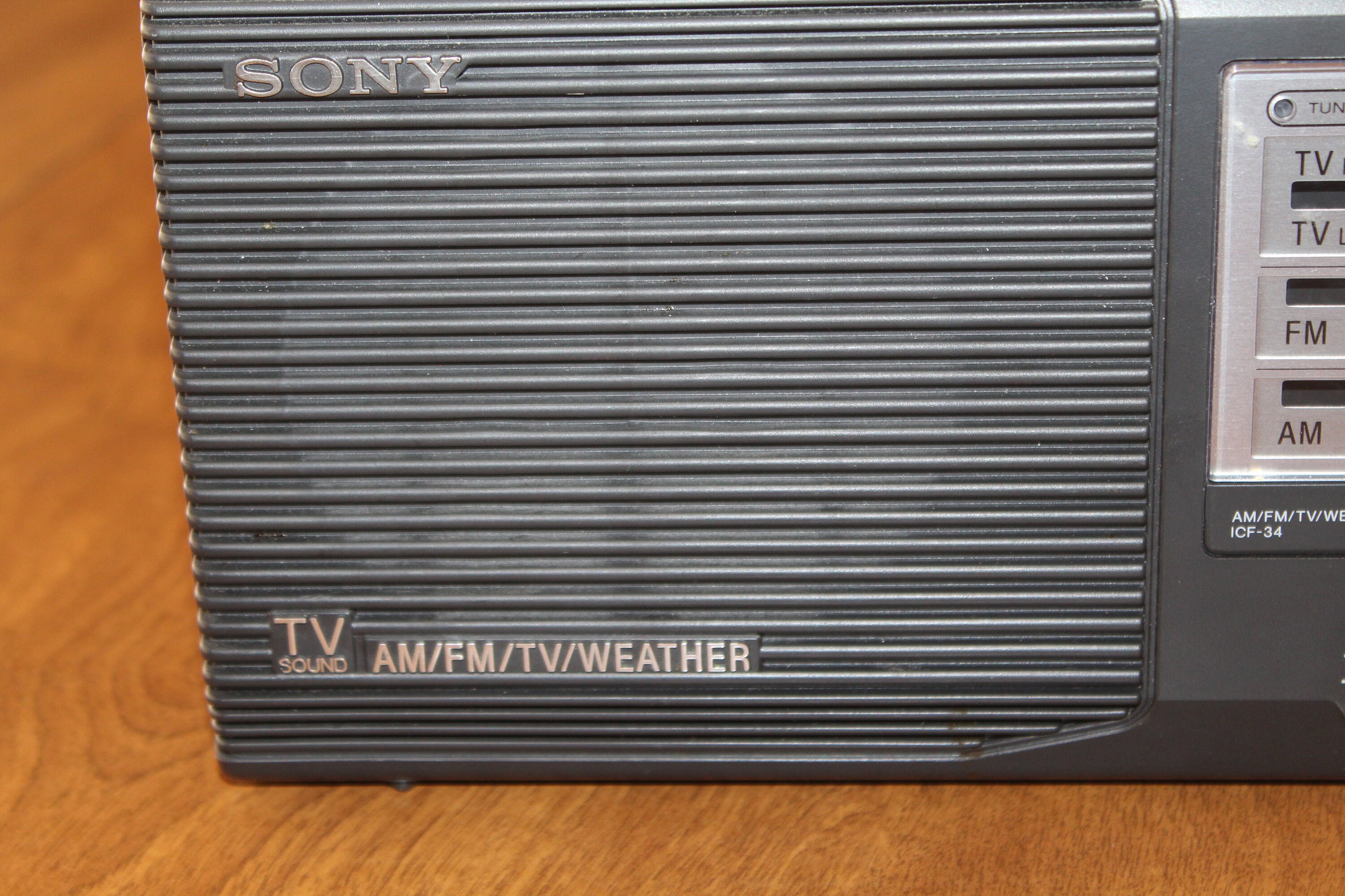 Vintage Sony ICF-34 Portable AM - FM - Weather - Tv / 4-band Radio - Works - Etsy
