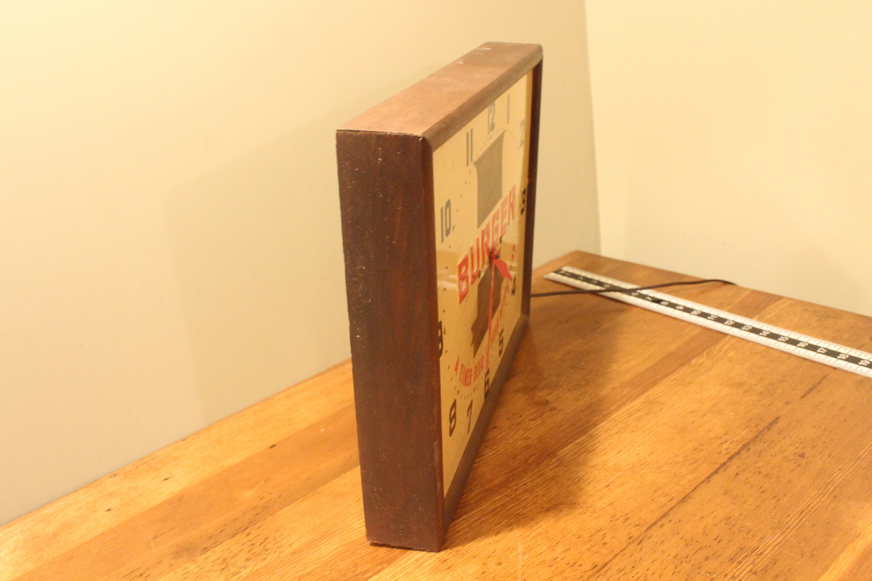 Vintage Burger Beer Clock Sign - Etsy