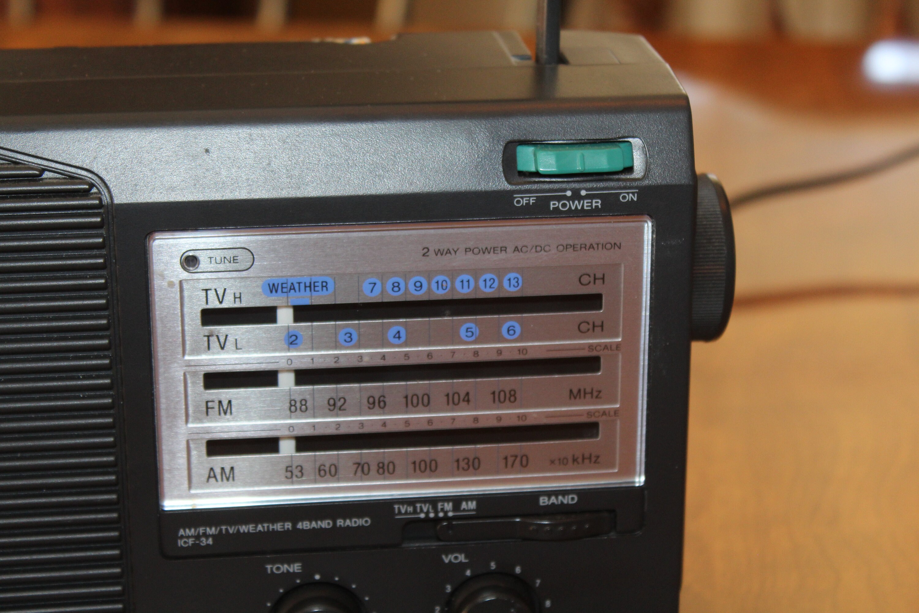 Vintage Sony ICF-34 Portable AM - FM - Weather - Tv / 4-band Radio - Works - Etsy