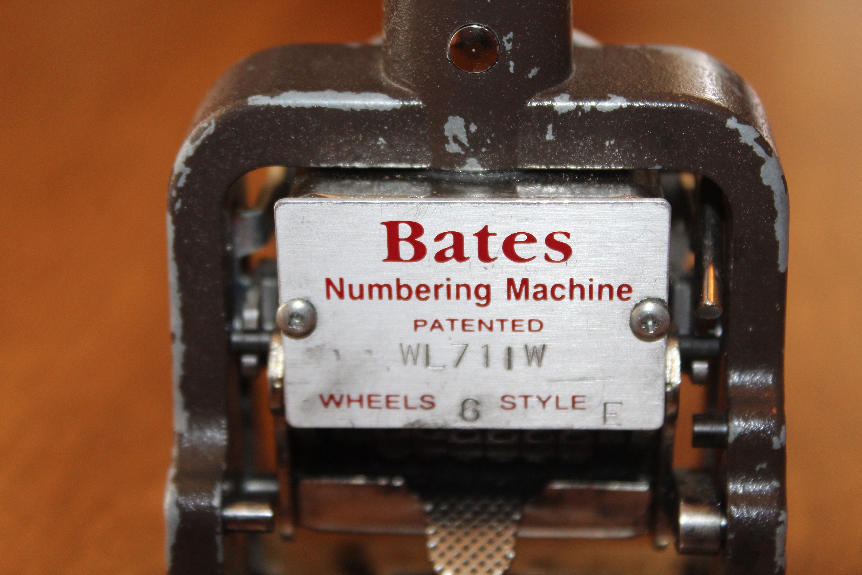 Vintage Bates Automatic Numbering Machine USA - Working - 6 Wheel Style ...