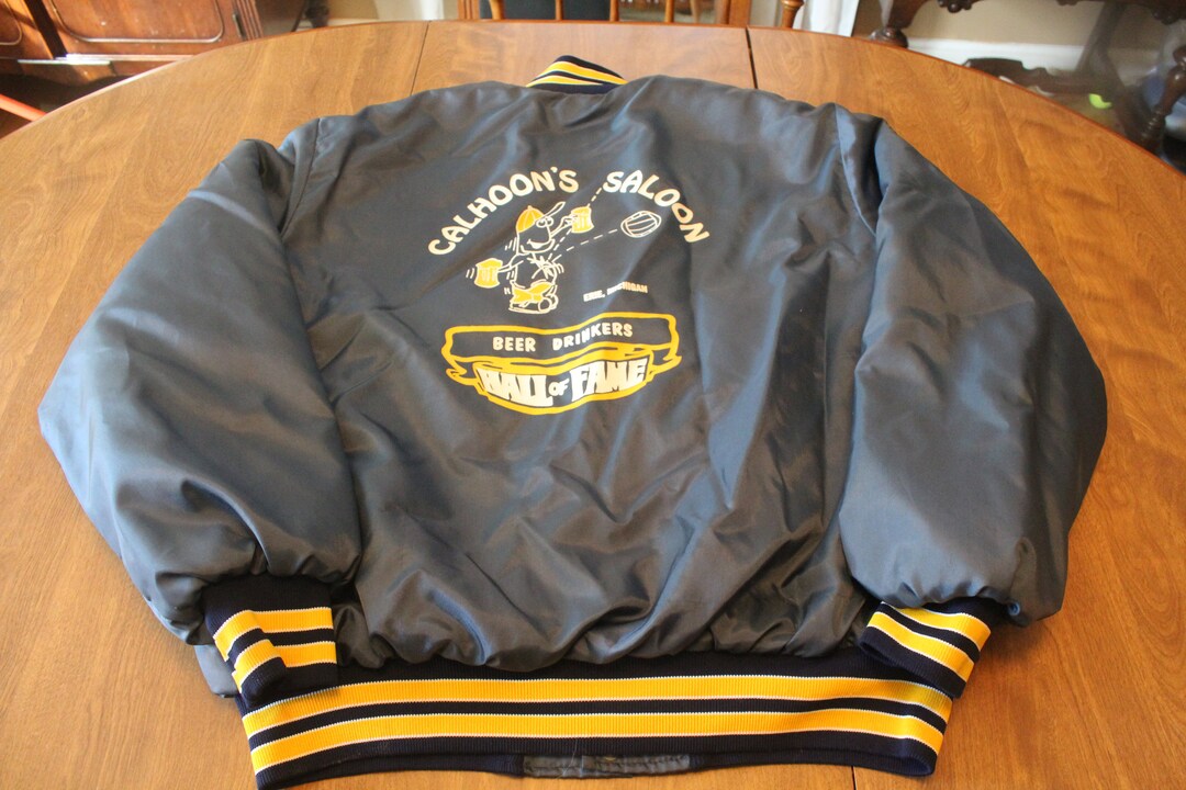 Vintage Satin Jacket - Beer Drinkers Hall of Fame - Etsy