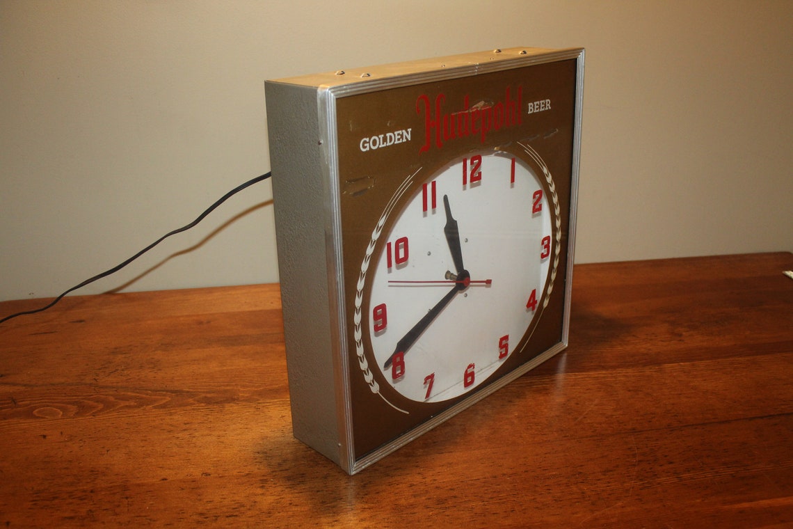1956 Hudepohl Beer Lackner Lighted Clock Vintage Breweriana - Etsy