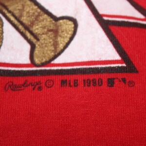 Vintage Red Cincinnati Reds 1990 World Series Baseball Champions T ...