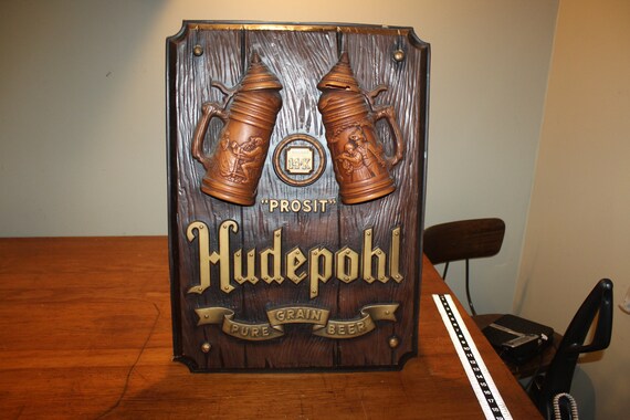 Vintage Hudepohl Beer Sign - Etsy