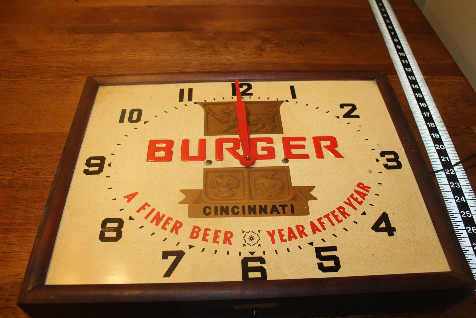 Vintage Burger Beer Clock Sign | Etsy