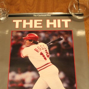 Vintage Pete Rose "the Hit" Post - the Cincinnati Post Commemorative ...