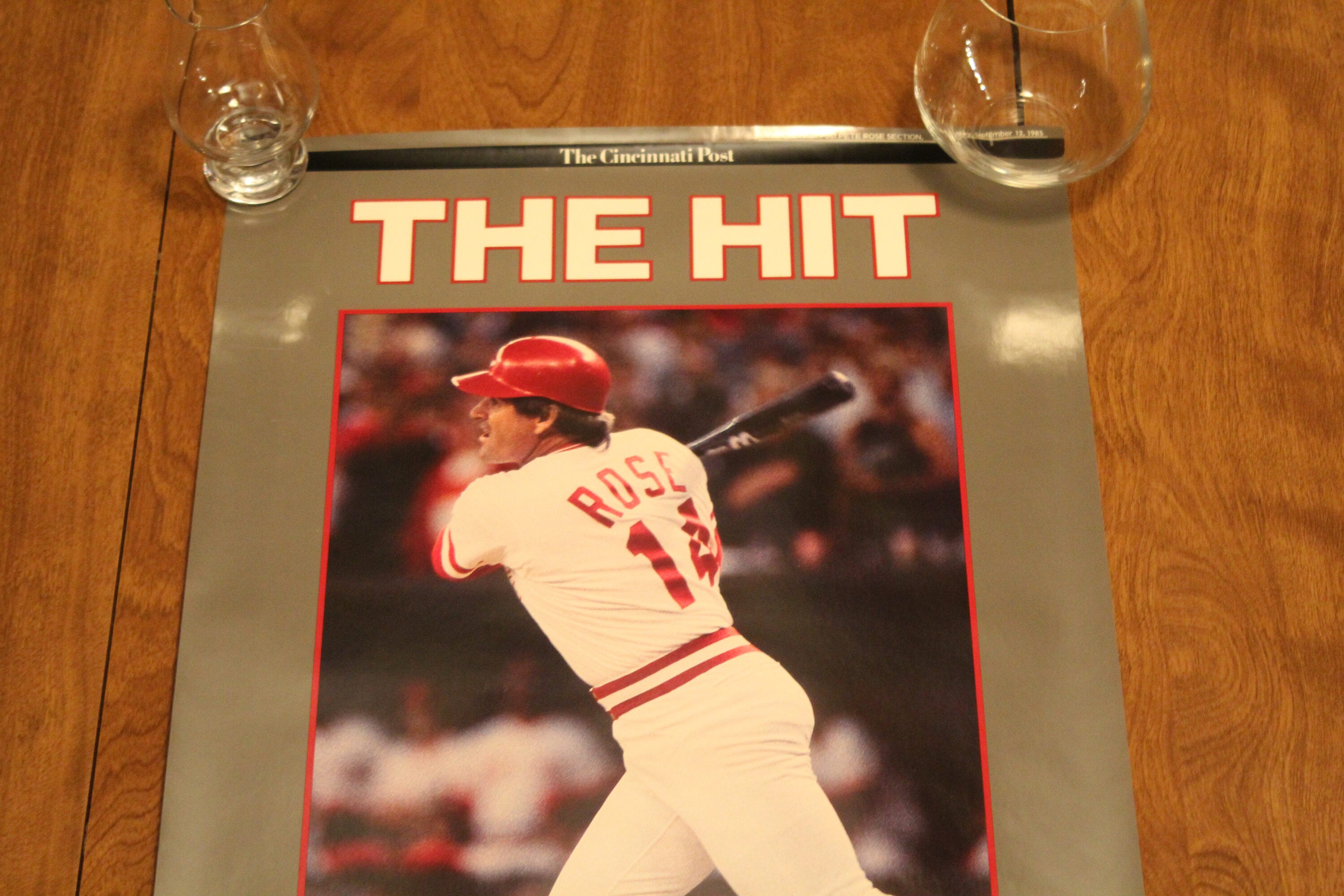 Vintage Pete Rose "the Hit" Post - the Cincinnati Post Commemorative ...