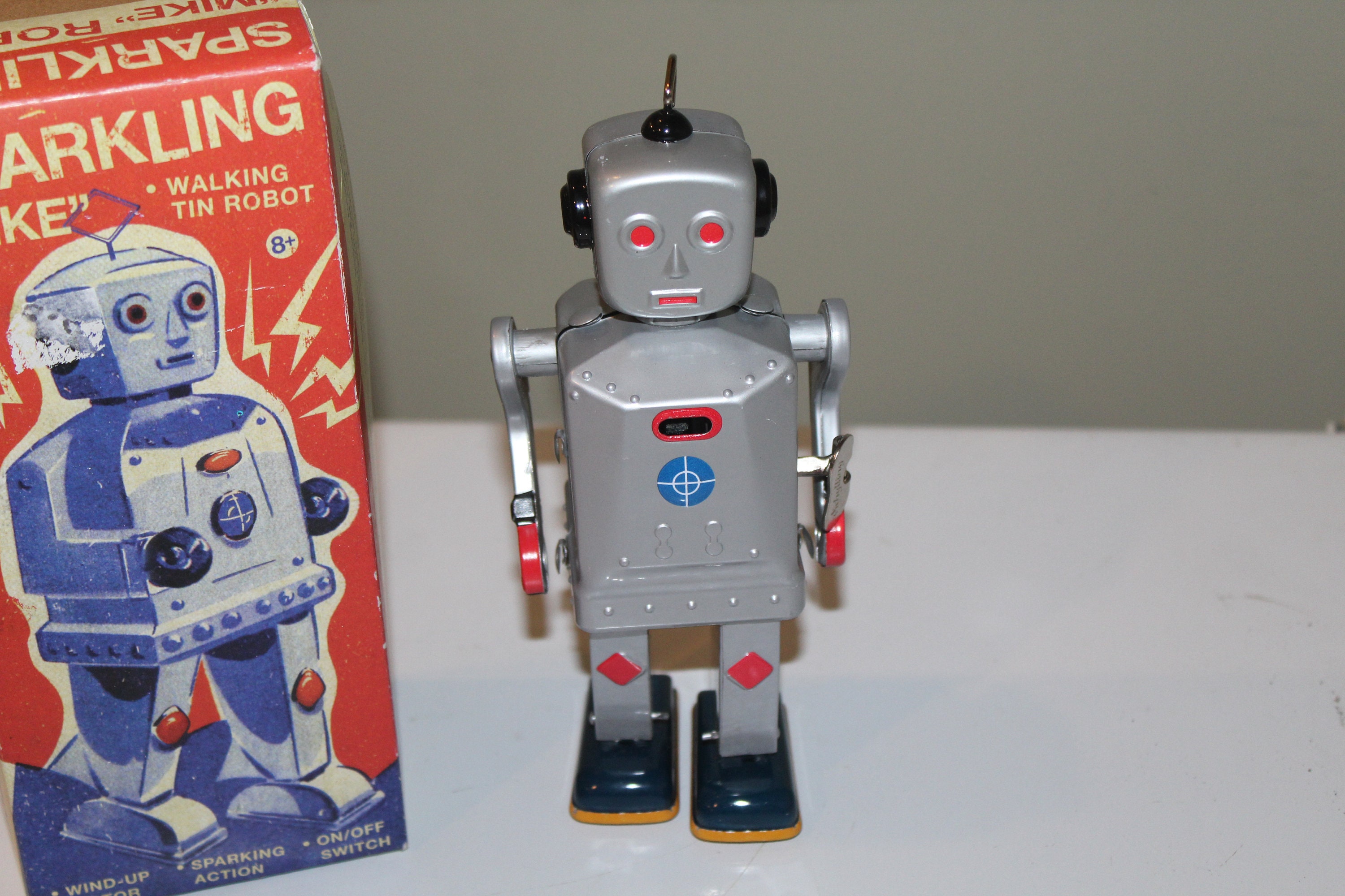 Sparkling mike Classic Wind up Robot Tin Toy With Original Box by Schylling - Etsy