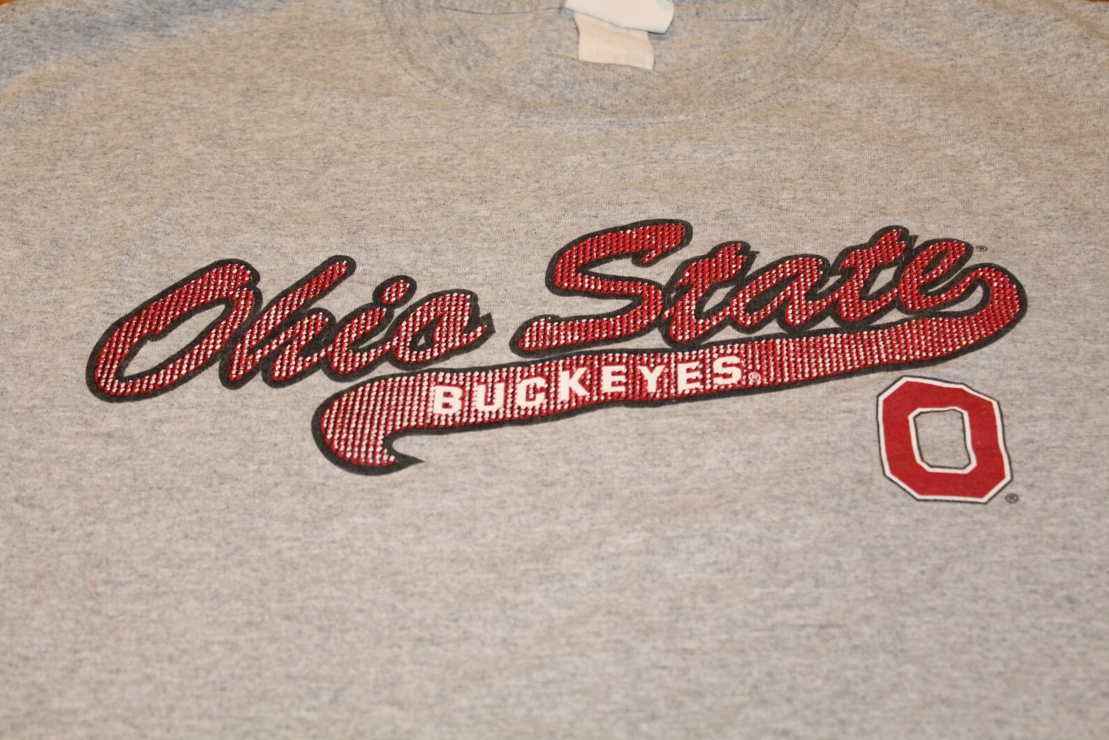 Vintage Script Ohio State Gray T Shirt - Medium - Etsy