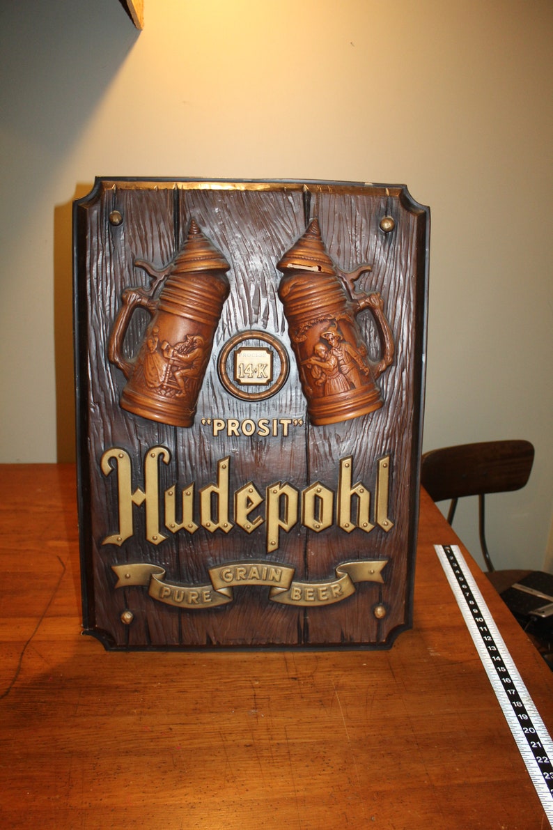 Vintage Hudepohl Beer Sign - Etsy