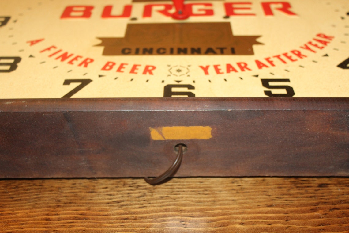 Vintage Burger Beer Clock Sign | Etsy