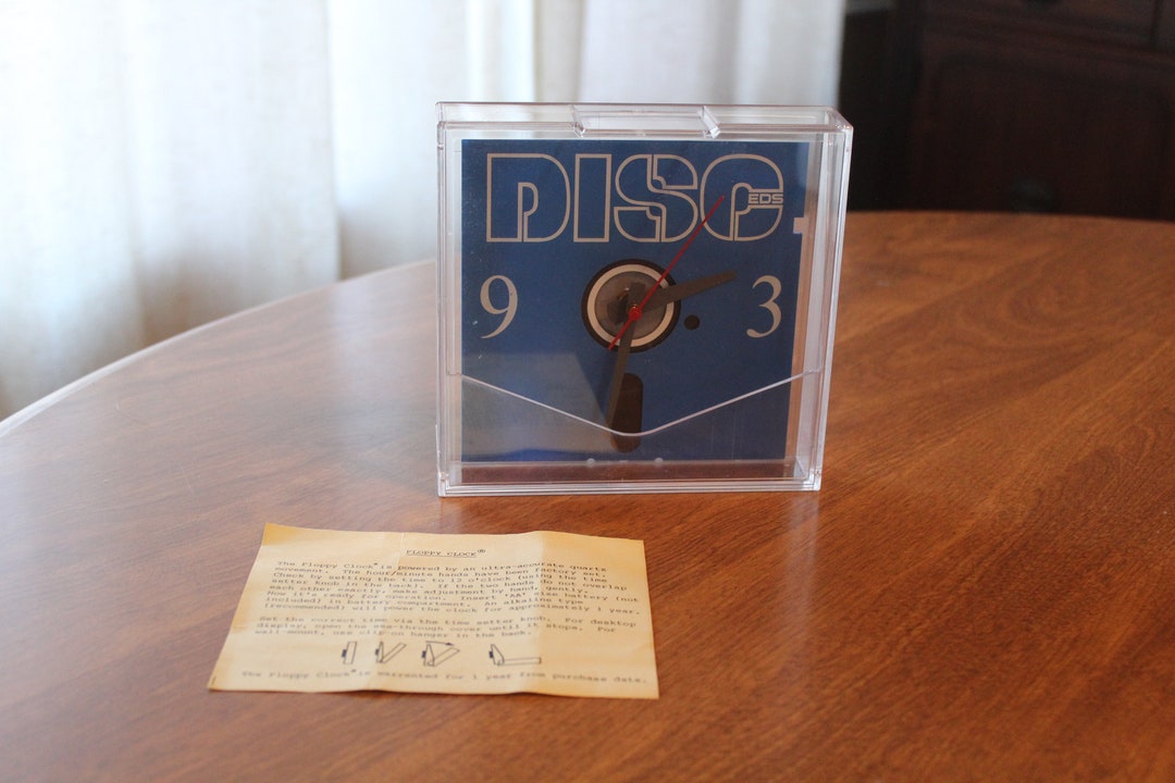 1985 Floppy Disc the Floppy Clock - Etsy