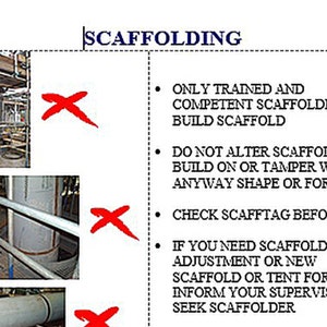 Toolbox Talk on Scaffolding Do's and Don'ts - Etsy