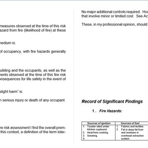 Holiday Lets Fire Risk Assessment Template, Word Doc, Tourism Document ...