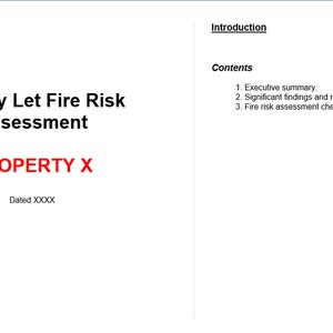 Holiday Lets Fire Risk Assessment Template, Word Doc, Tourism Document ...