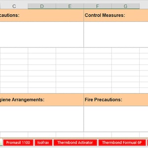 COSHH Assessment Template | Business Templates | Excel Templates ...