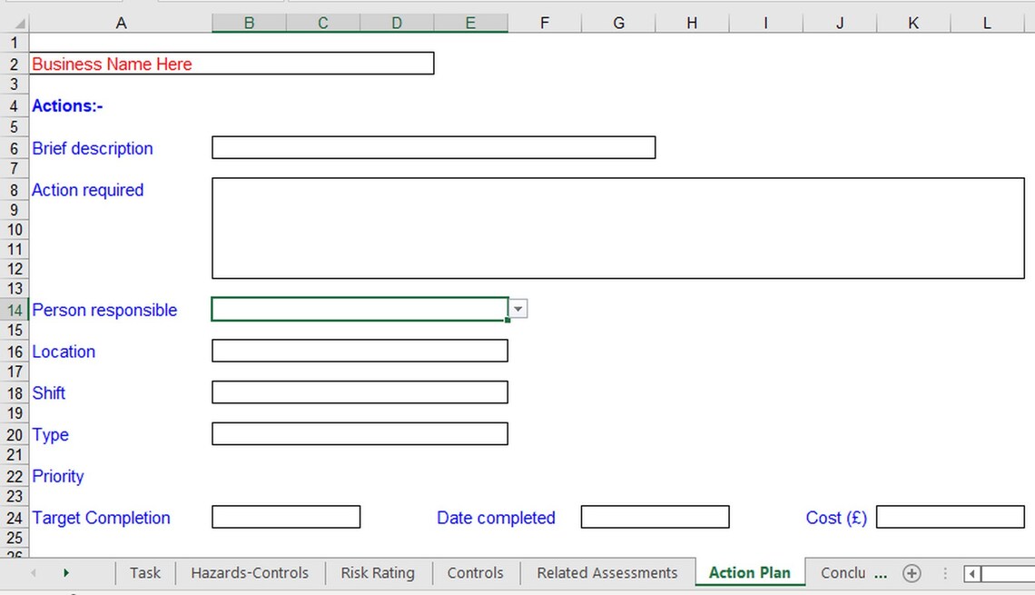 Risk Assessment Template | Business Templates | Excel Templates | Risk ...