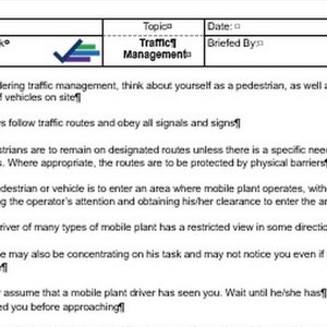 Toolbox Talk on Traffic Management - Etsy